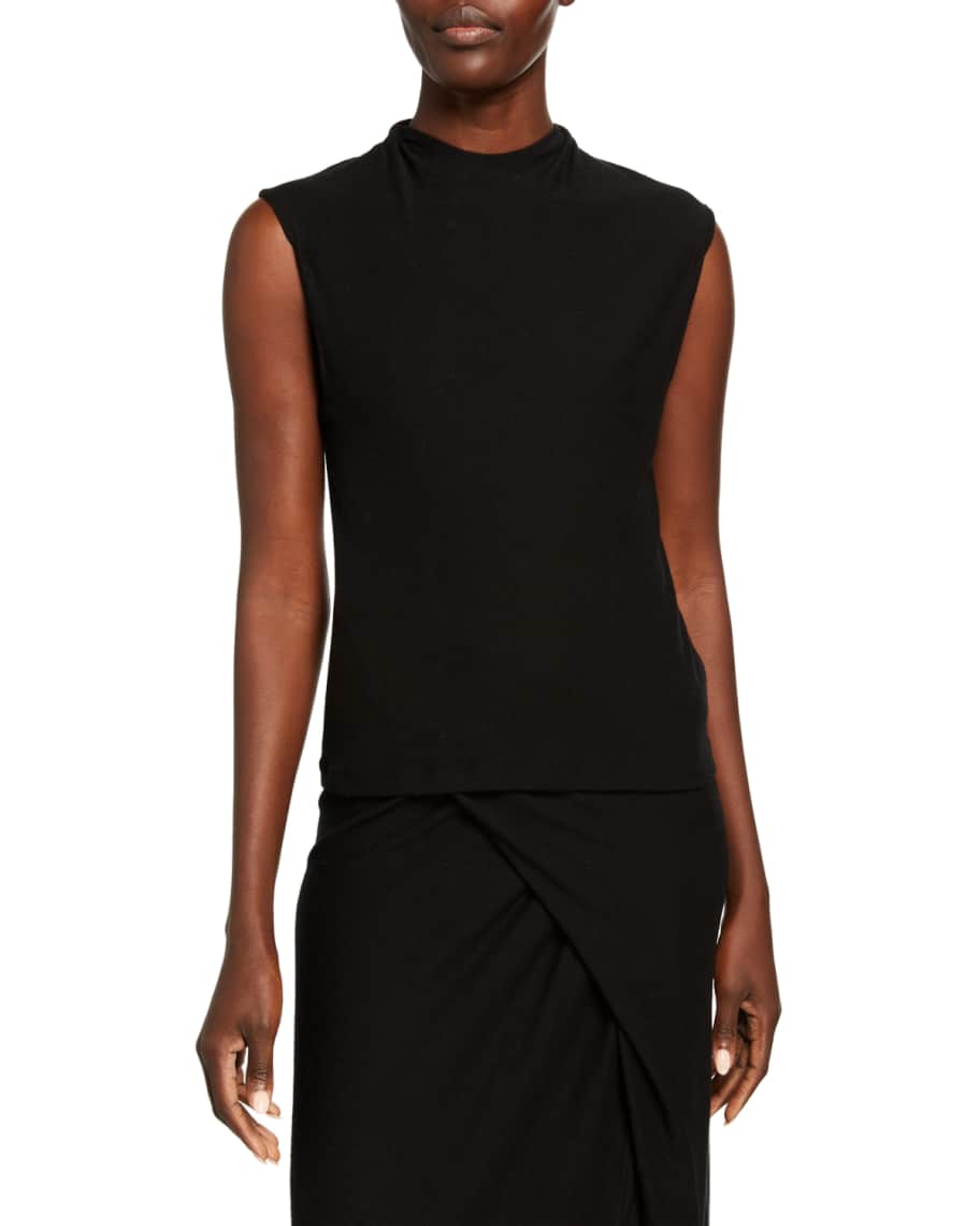 Vince Draped Neck Shell | Neiman Marcus