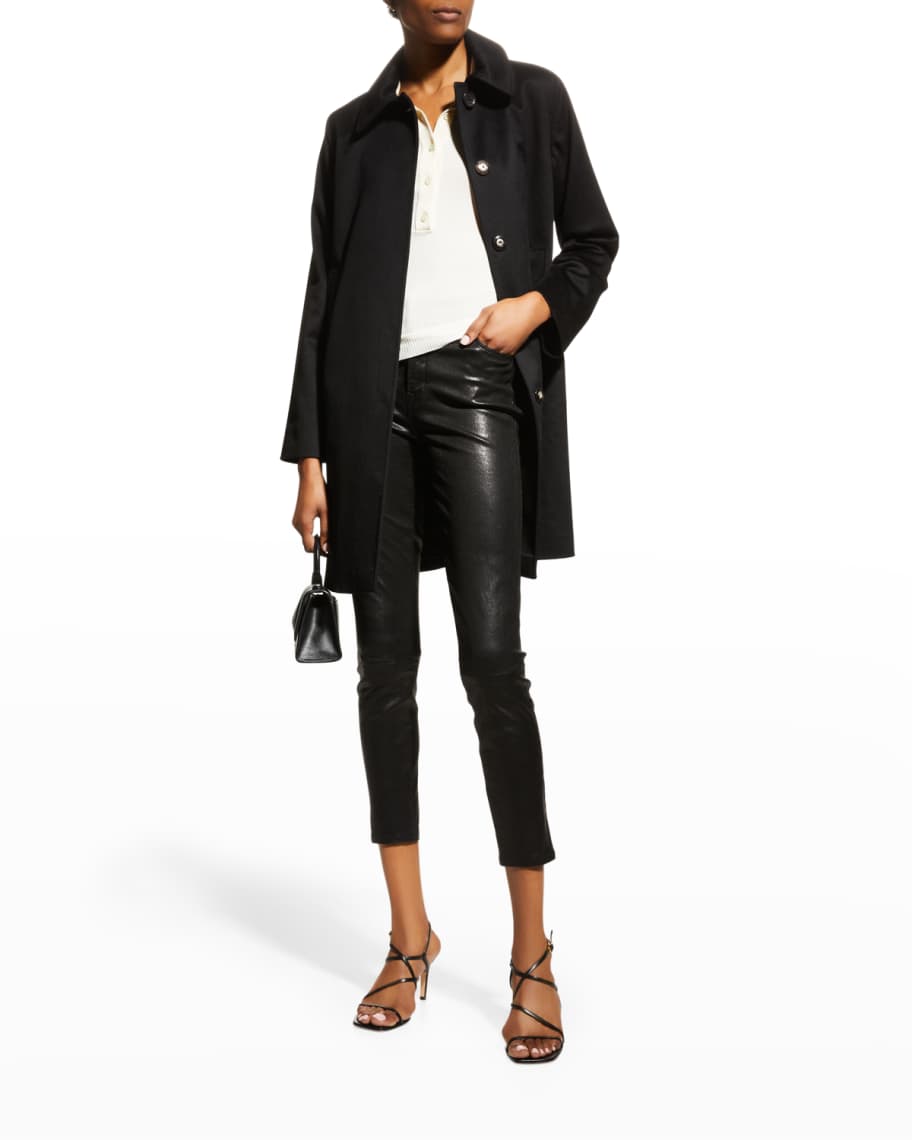 Jane Post Cashmere A-Line Button-Front Coat | Neiman Marcus