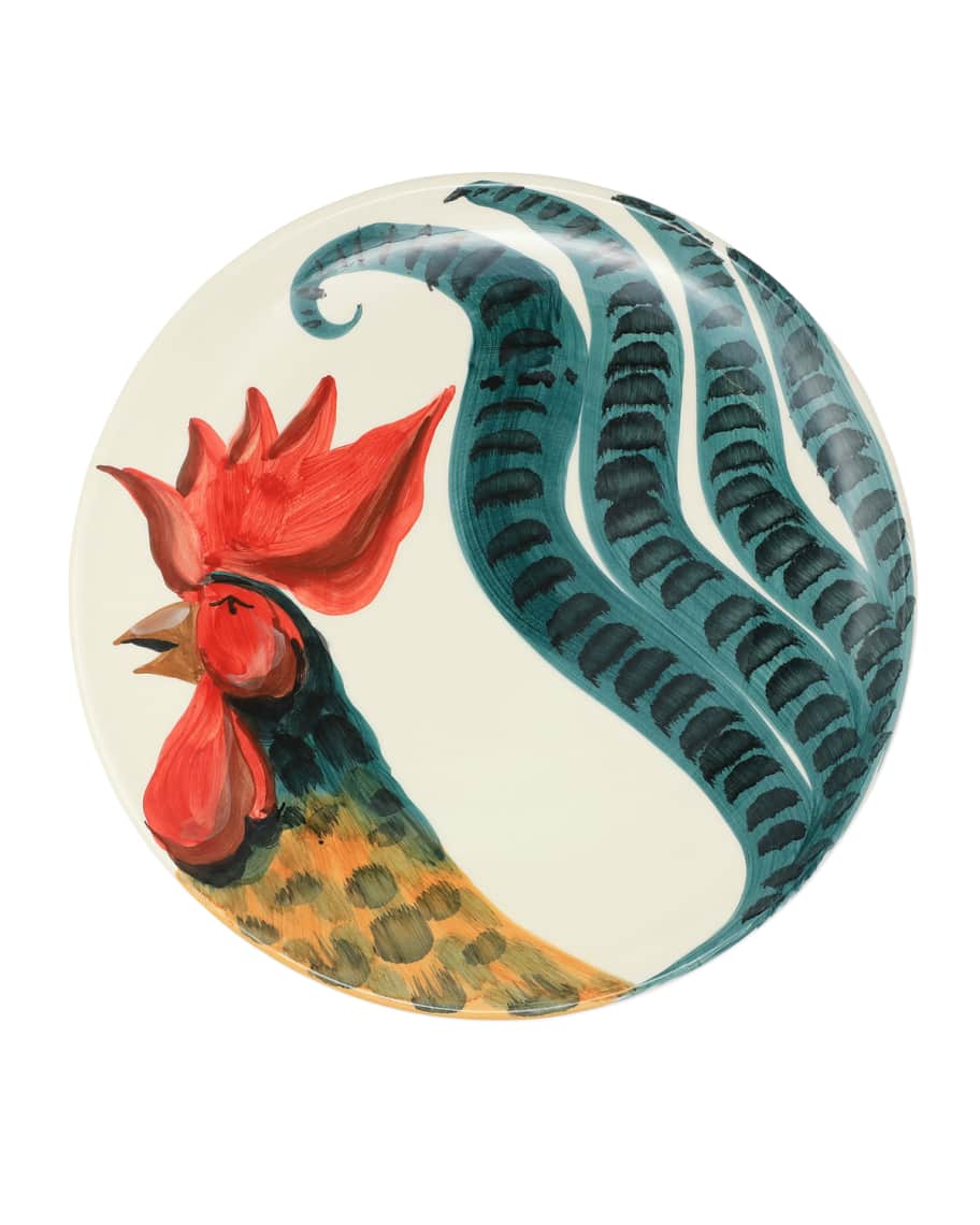 Vietri Wildlife Rooster Round Platter | Neiman Marcus