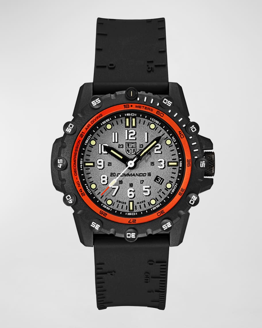 Luminox Men's 44mm Commando 3300 Series Watch with Rubber Strap ...