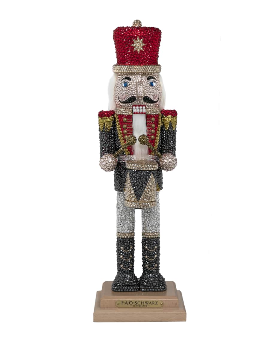 FAO Schwarz Swarovski Crystal Nutcracker Drummer, 20" | Neiman Marcus