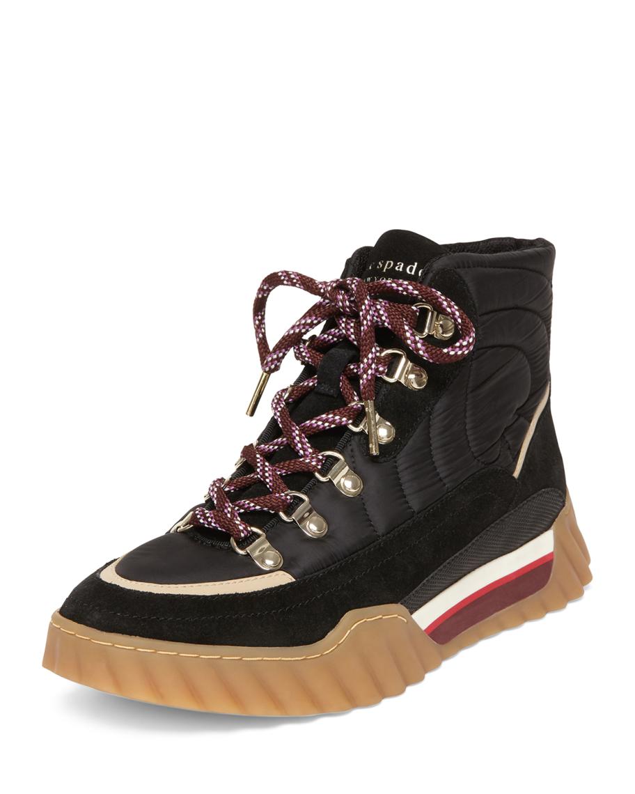 kate spade new york wynter quilted lace-up boots | Neiman Marcus