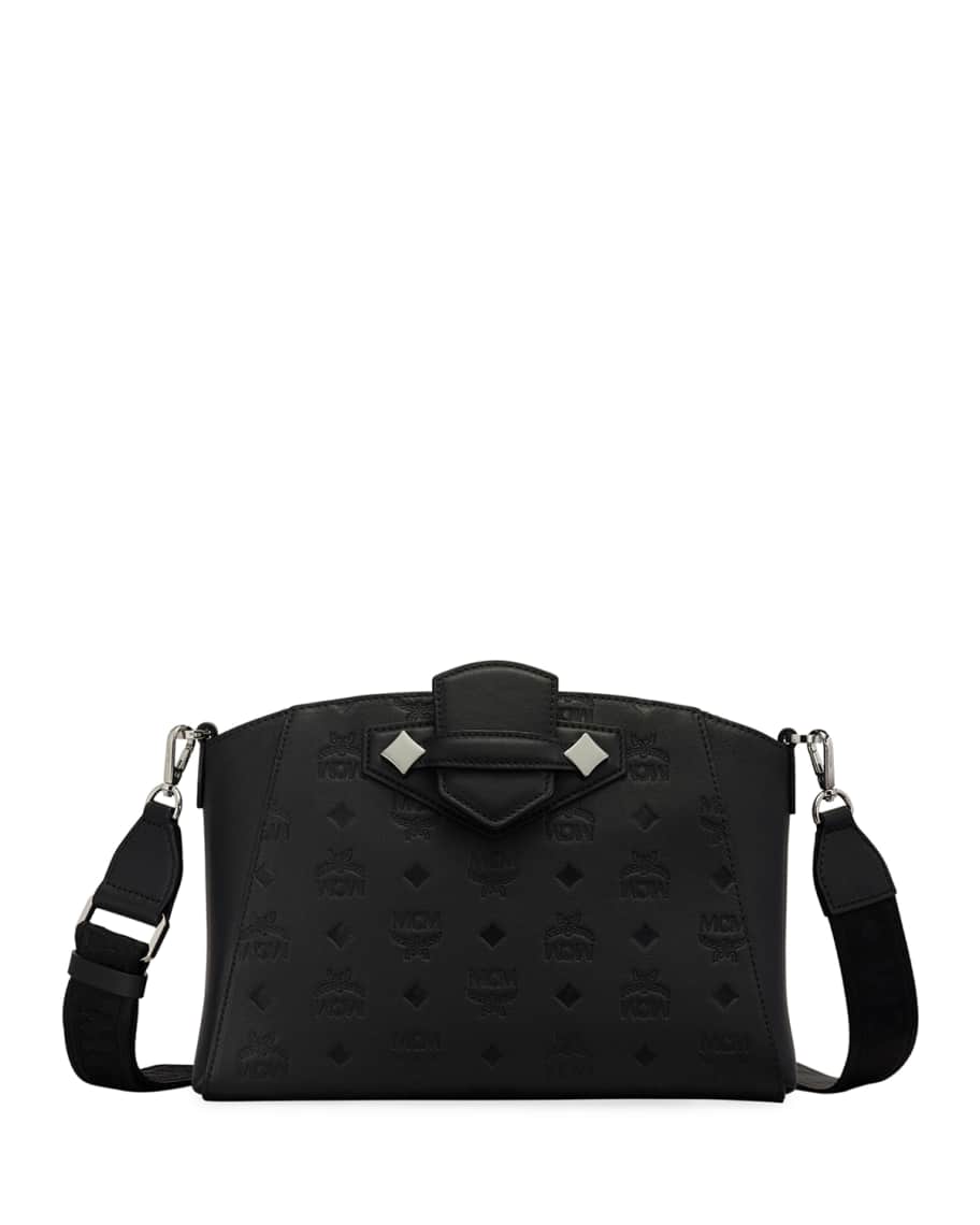 MCM Essential Monogrammed Leather Crossbody Bag | Neiman Marcus