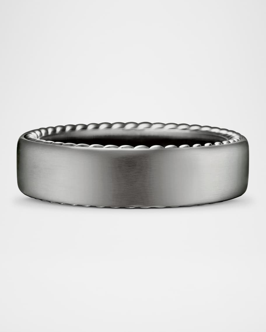 David Yurman Men's Streamline Band Ring in Titanium, 6mm | Neiman Marcus