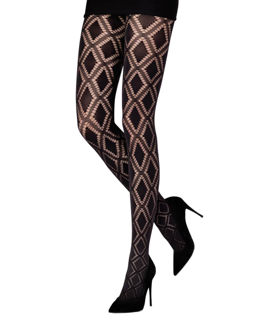 diamond pattern tights