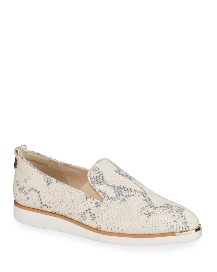 Cole Haan Grand Ambition Snake-Print Slip-On Loafers | Neiman Marcus