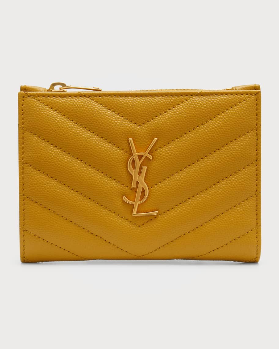 Saint Laurent YSL Monogram Slim Leather Wallet | Neiman Marcus