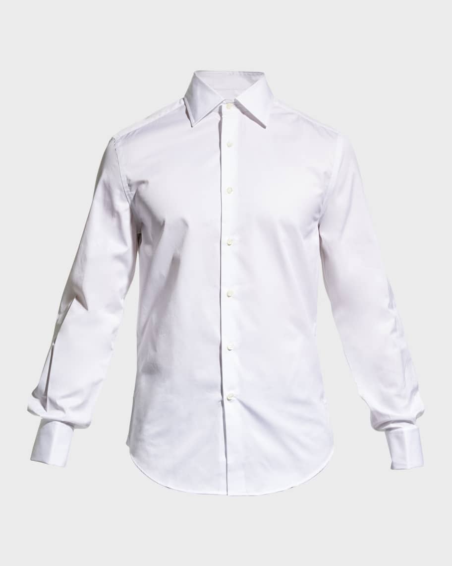 Brunello Cucinelli Men's French-Cuff Tuxedo Dress Shirt | Neiman Marcus