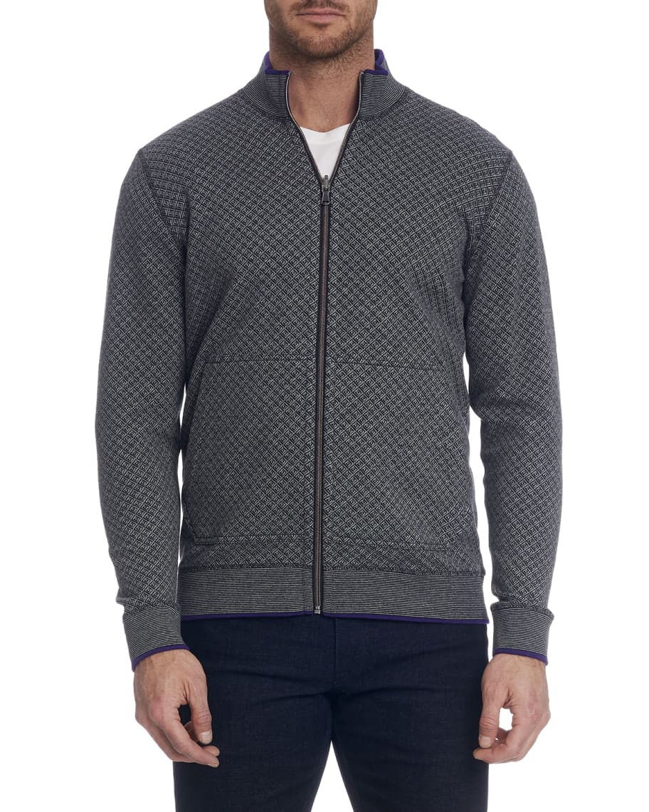 Robert Graham Men's Mulhare Textured Zip-Front Jacket | Neiman Marcus