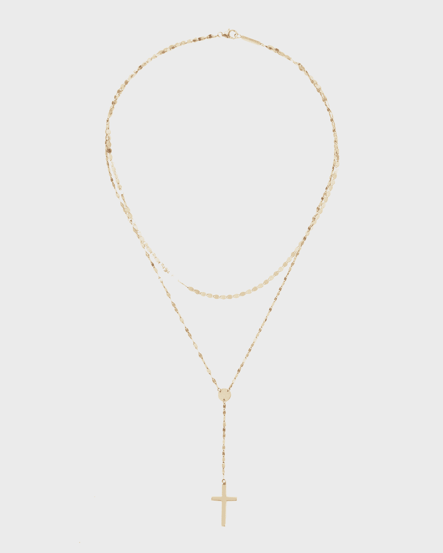 LANA 14k Double-Strand Crossary Necklace | Neiman Marcus
