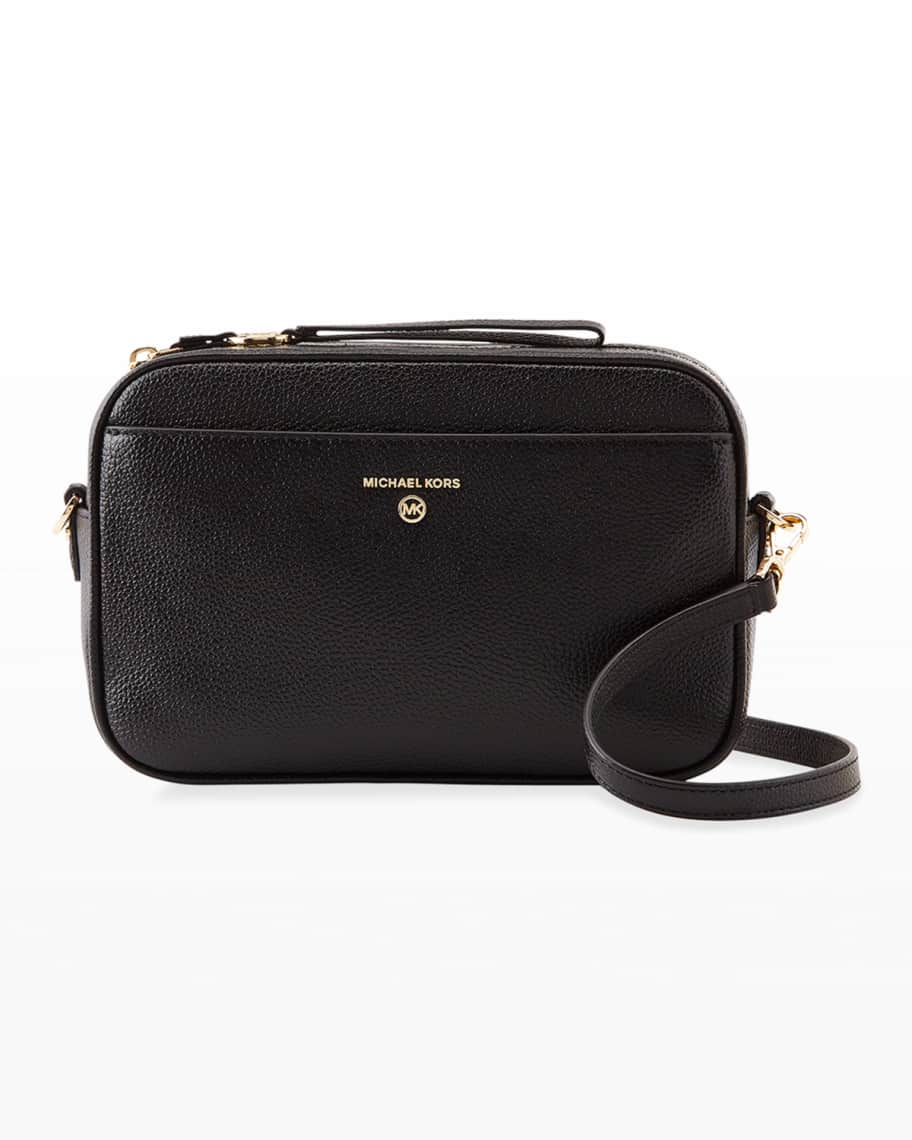 MICHAEL Michael Kors Jet Large Leather Zip Crossbody Bag | Neiman Marcus