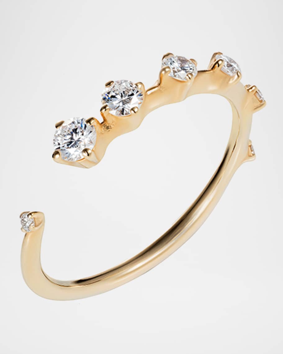 Fernando Jorge 18k Yellow Gold Split Multi-Diamond Ring, Size 6.75 ...