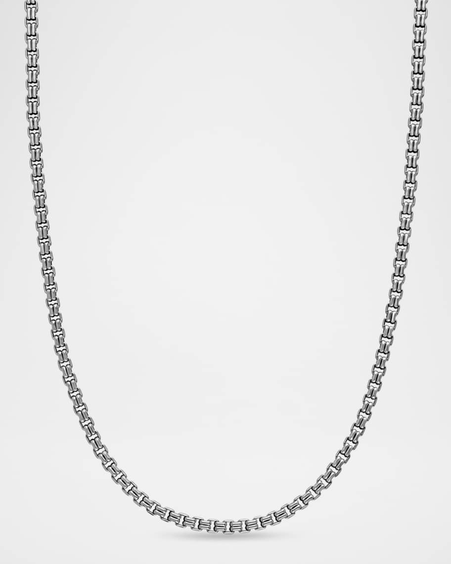 David Yurman Men's Double Box Chain Necklace in Silver, 2.6mm, 22"L ...