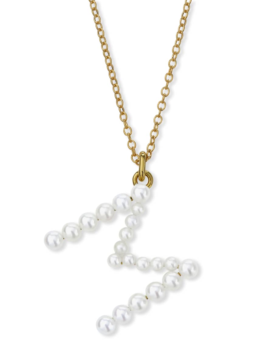 Jemma Wynne Prive 18k Pearl Letter M Necklace | Neiman Marcus