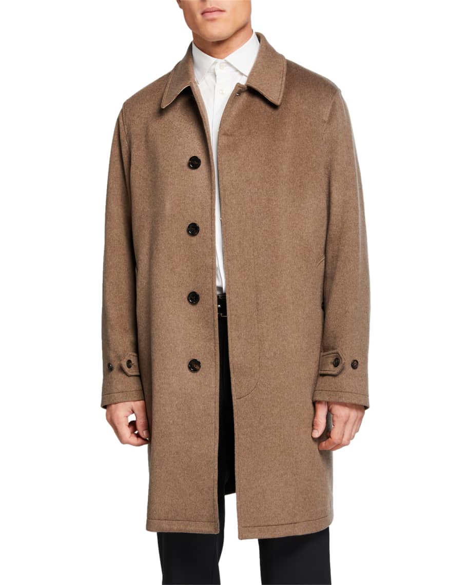 Burberry Men's Pimlico Cashmere Camel Coat | Neiman Marcus