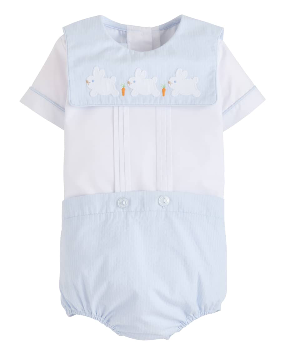 Little English Boy's Bunny Jack Romper Outfit Set, Size 6-12 Months ...