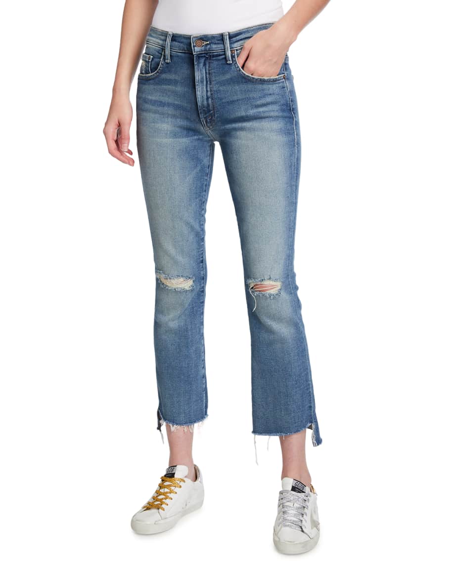 MOTHER The Insider Crop Step Fray Jeans | Neiman Marcus