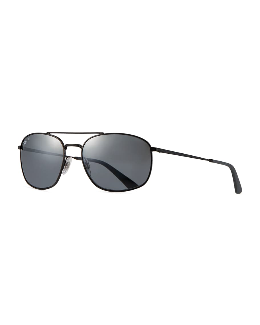 Ray-Ban Men's Square Double-Bridge Polarized Sunglasses | Neiman Marcus