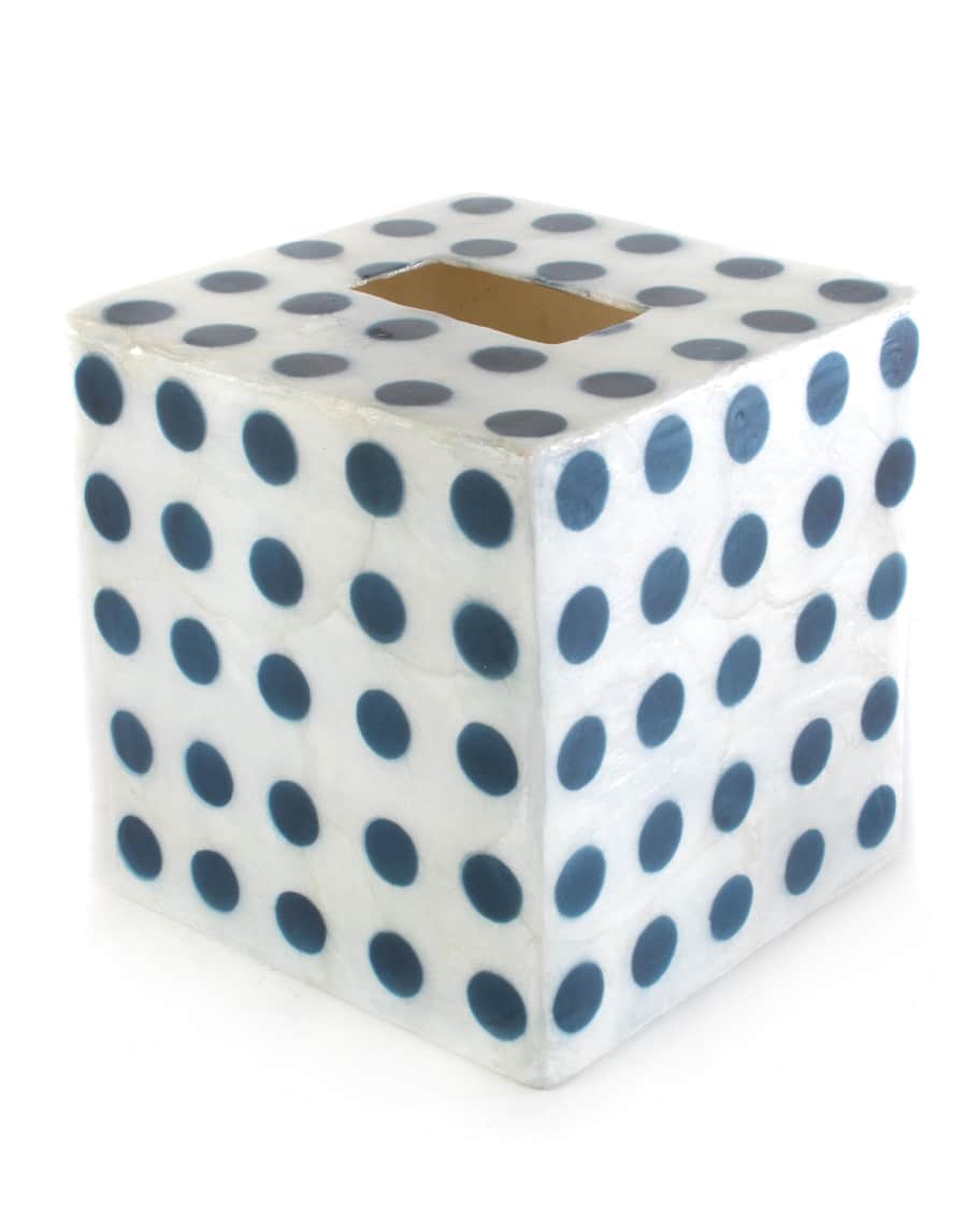MacKenzie-Childs Royal Dot Boutique Tissue Box Cover | Neiman Marcus