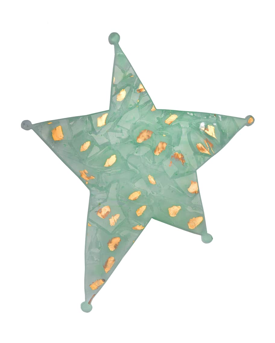 Annieglass Holiday Star Gold Tray | Neiman Marcus