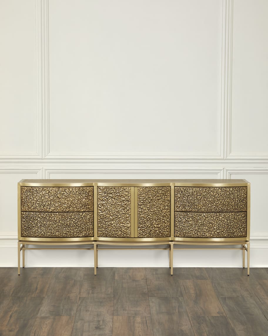 Global Views Crinkle Bronze Floating Console | Neiman Marcus