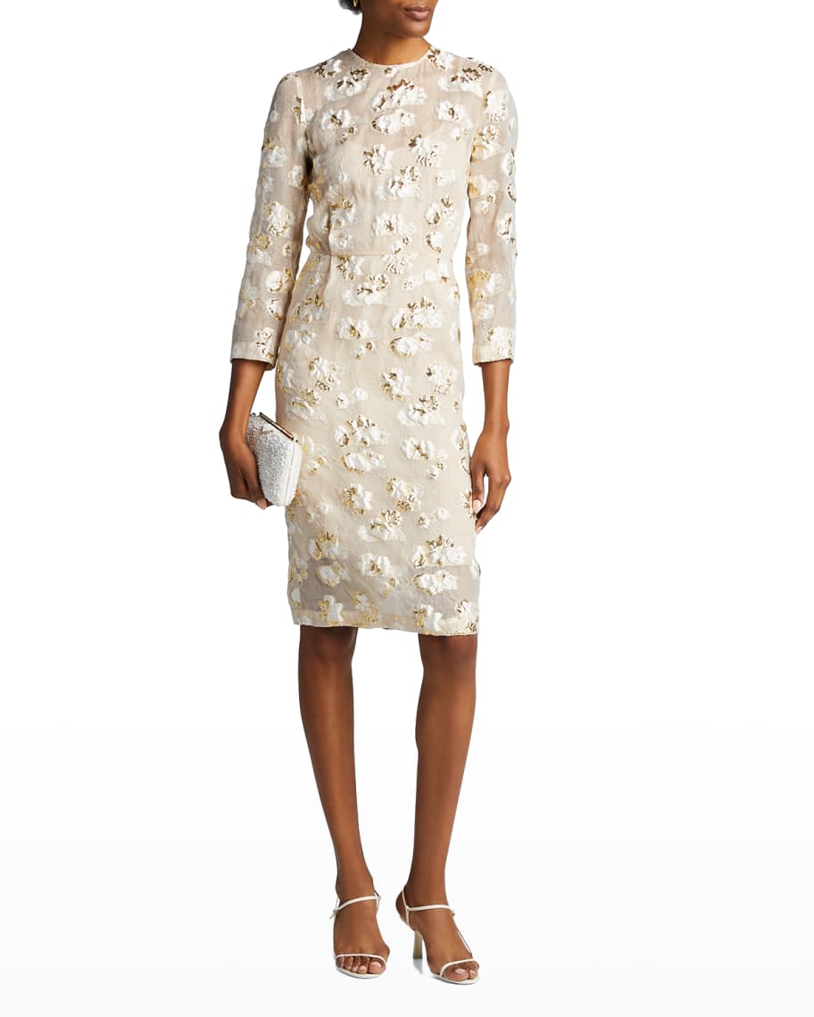 Rachel Comey Haight Floral Metallic Sheath Dress | Neiman Marcus
