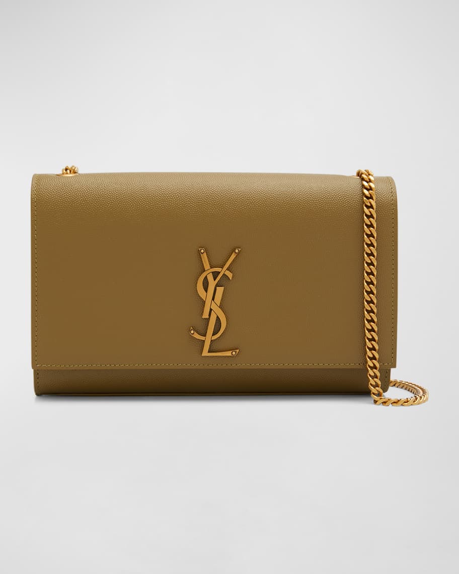 Saint Laurent Kate Medium YSL Crossbody Bag in Grained Leather | Neiman ...