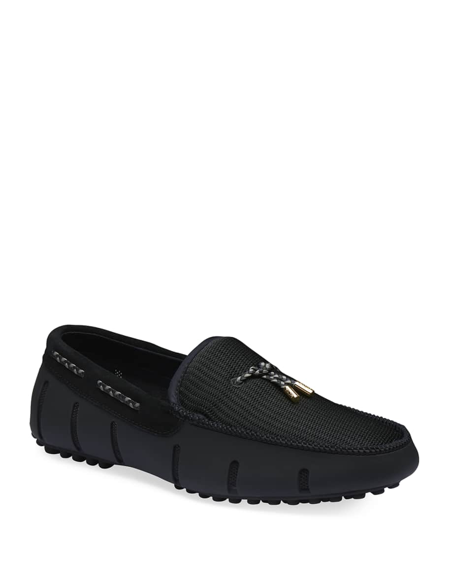 Swims Men's Lux Tassel Water Loafers, Black | Neiman Marcus