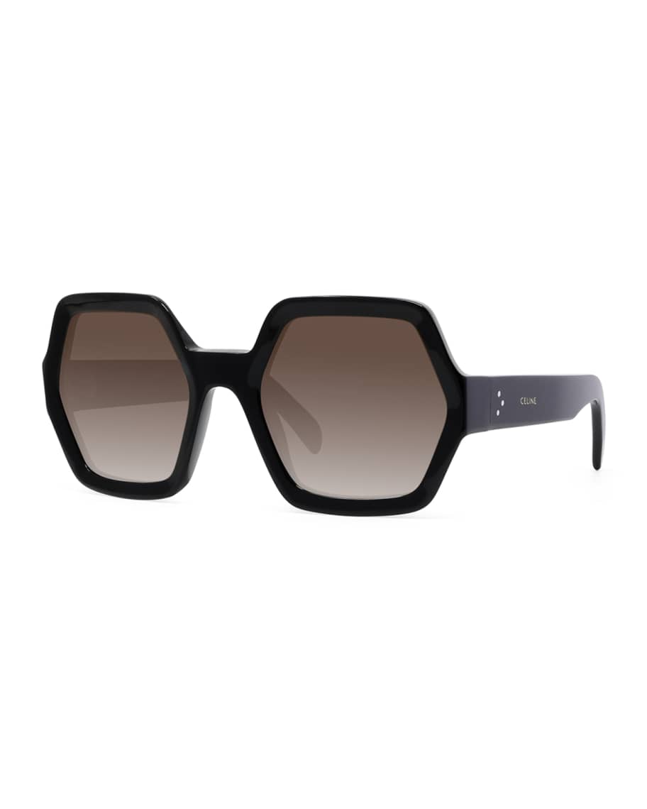 Celine Hexagonal Acetate Gradient Sunglasses | Neiman Marcus