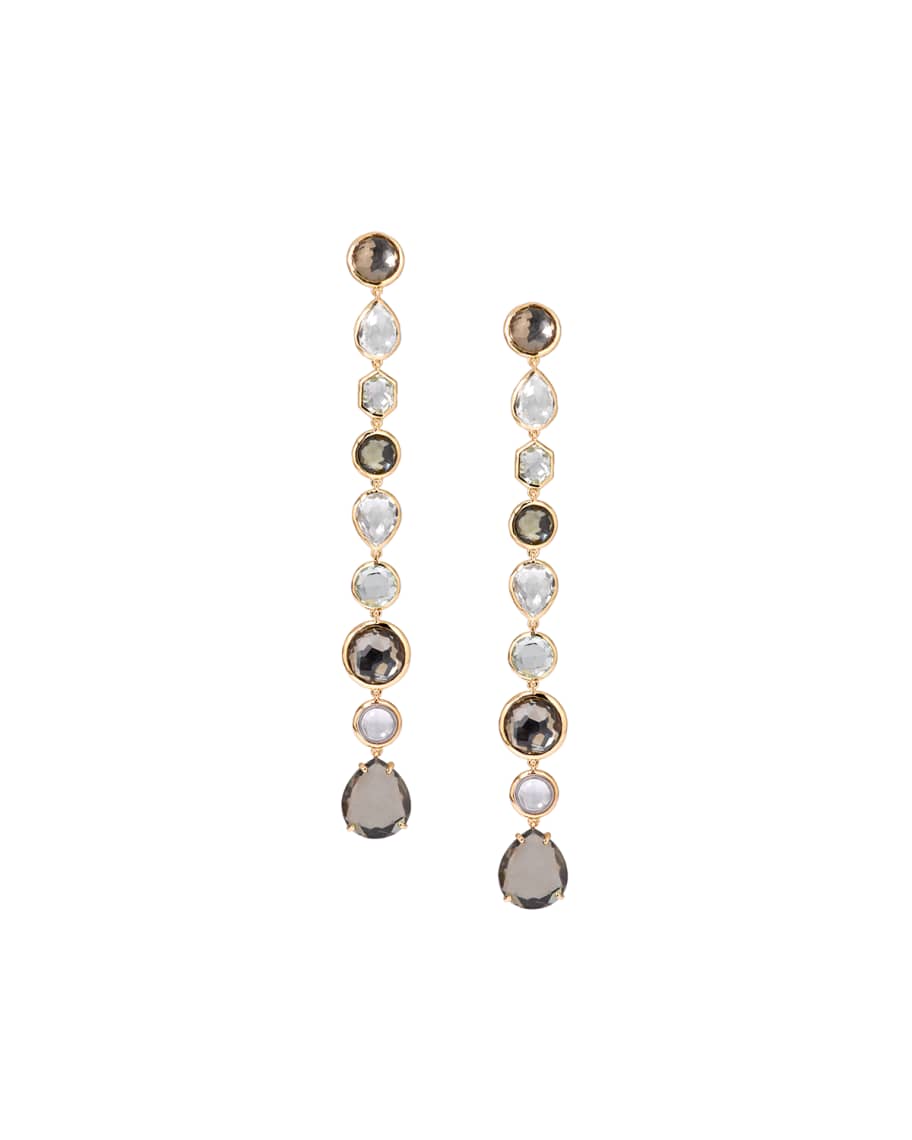 Ippolita 18k Rock Candy 9-Tier Earrings in Foresta | Neiman Marcus