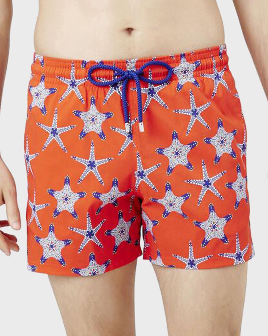 Vilebrequin Men's Moorise Starfish-Print Swim Trunks | Neiman Marcus
