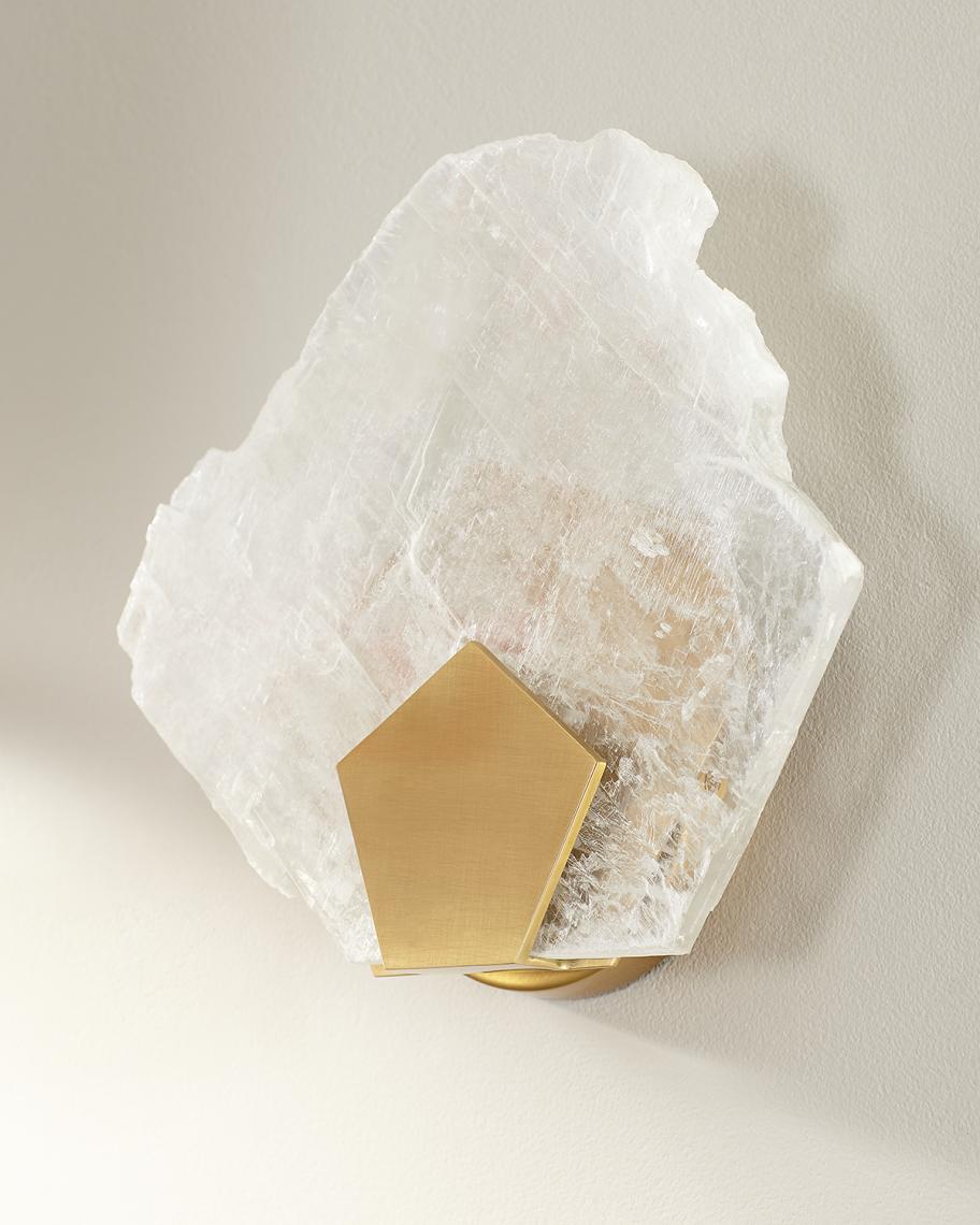 John-Richard Collection Selenite 1-Light Wall Sconce | Neiman Marcus