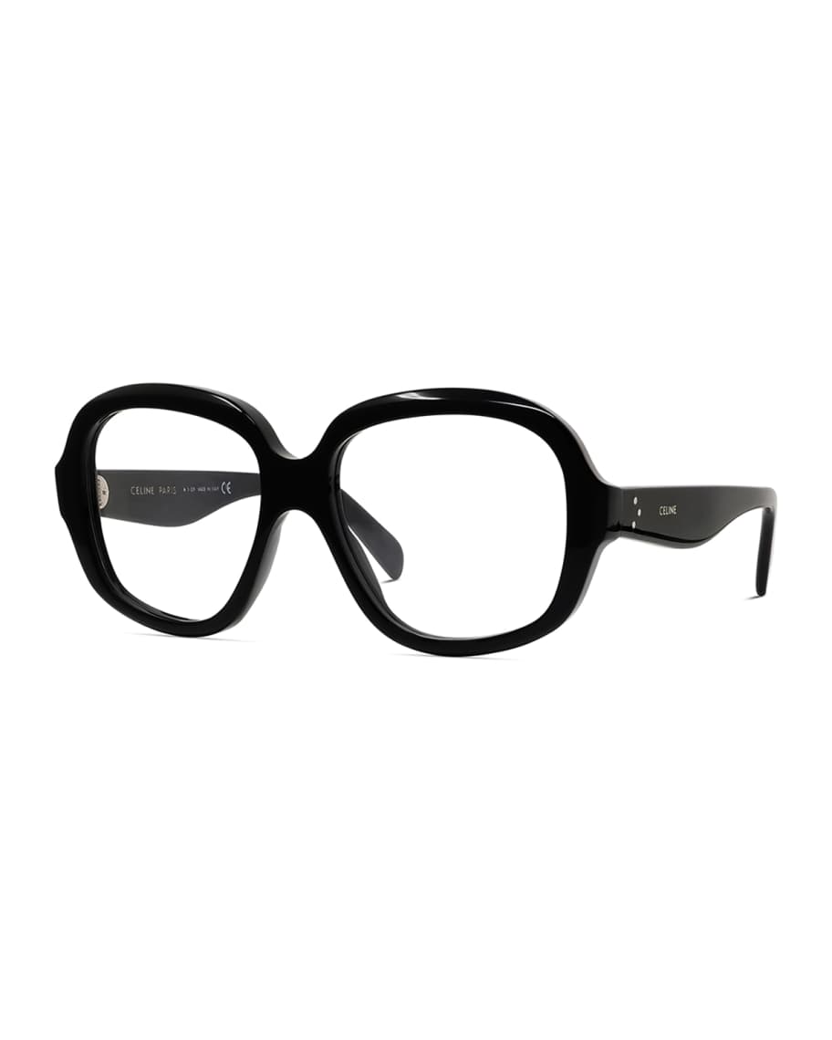 Celine Round Acetate Optical Frames | Neiman Marcus
