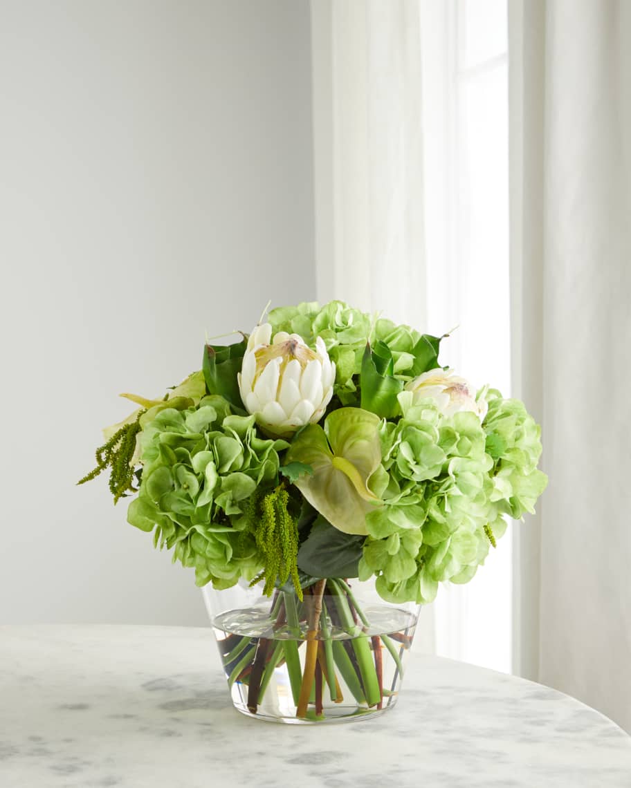 NDI Hydrangea & Protea Faux Floral Arrangement | Neiman Marcus