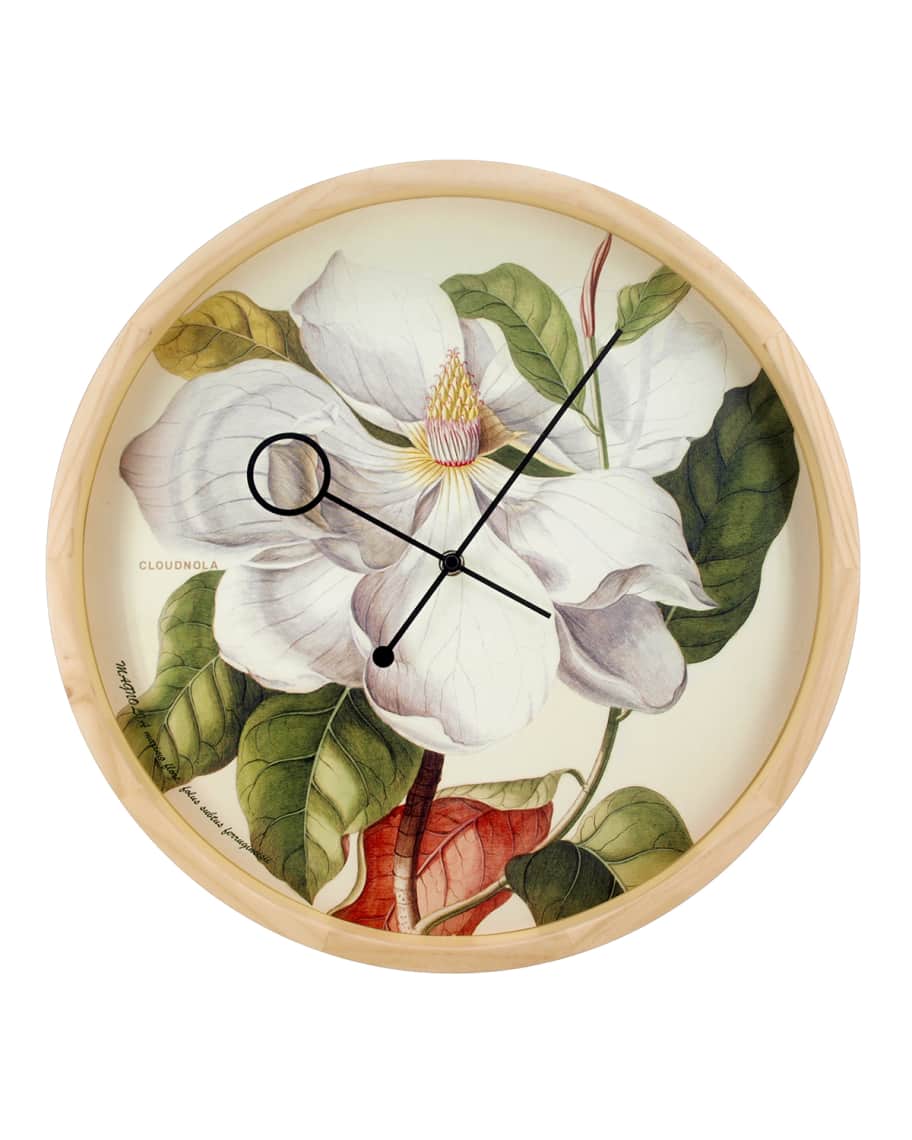 Cloudnola Botanical Wall Clock | Neiman Marcus