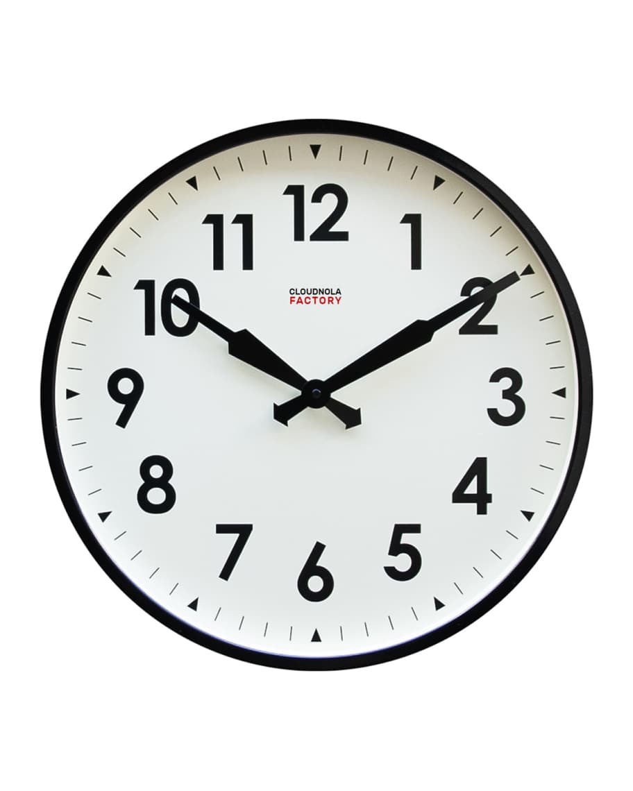 Cloudnola Factory Numbers Wall Clock | Neiman Marcus
