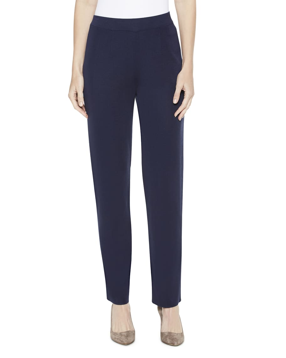 Misook Plus Size Straight-Leg Knit Pants | Neiman Marcus