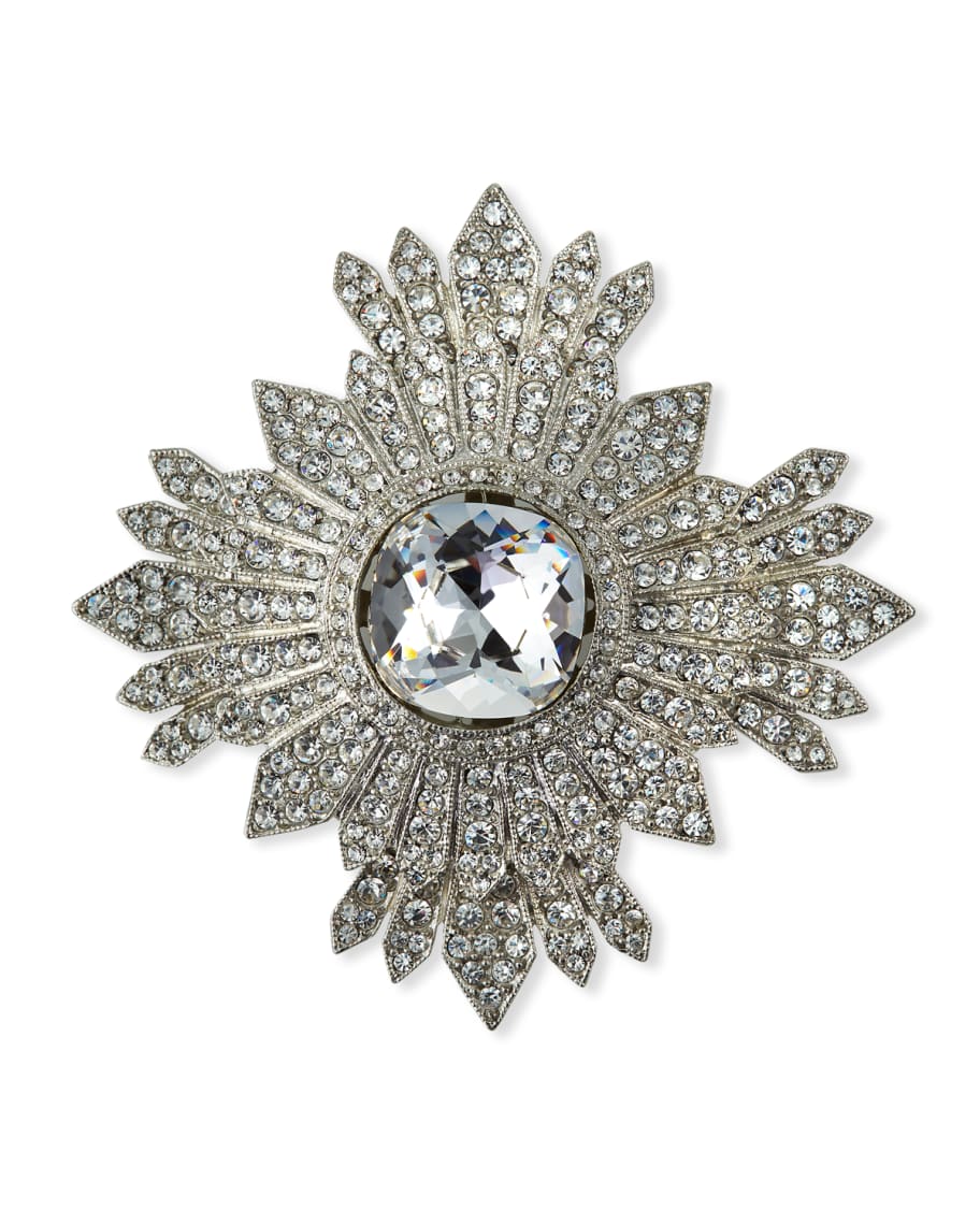 Kenneth Jay Lane Crystal Shield Pin | Neiman Marcus