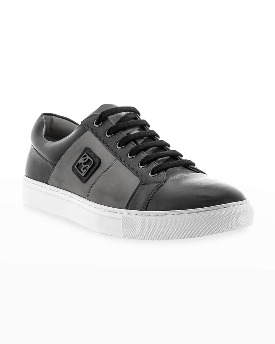 Robert Graham Men's Trixie Colorblock Leather Sneakers | Neiman Marcus