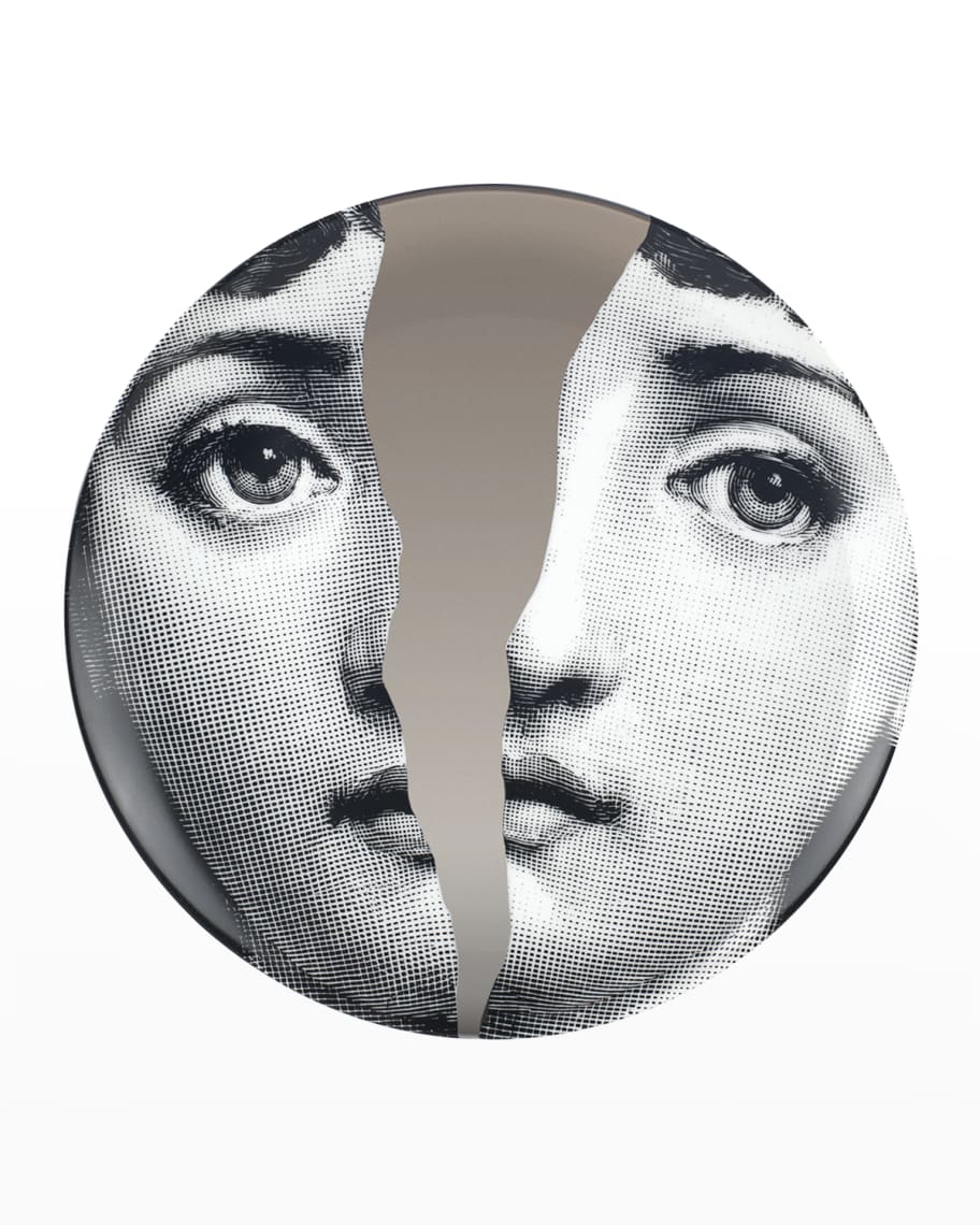 Fornasetti Tema E Variazioni n. 10 Broken Face Platinum Wall Plate ...