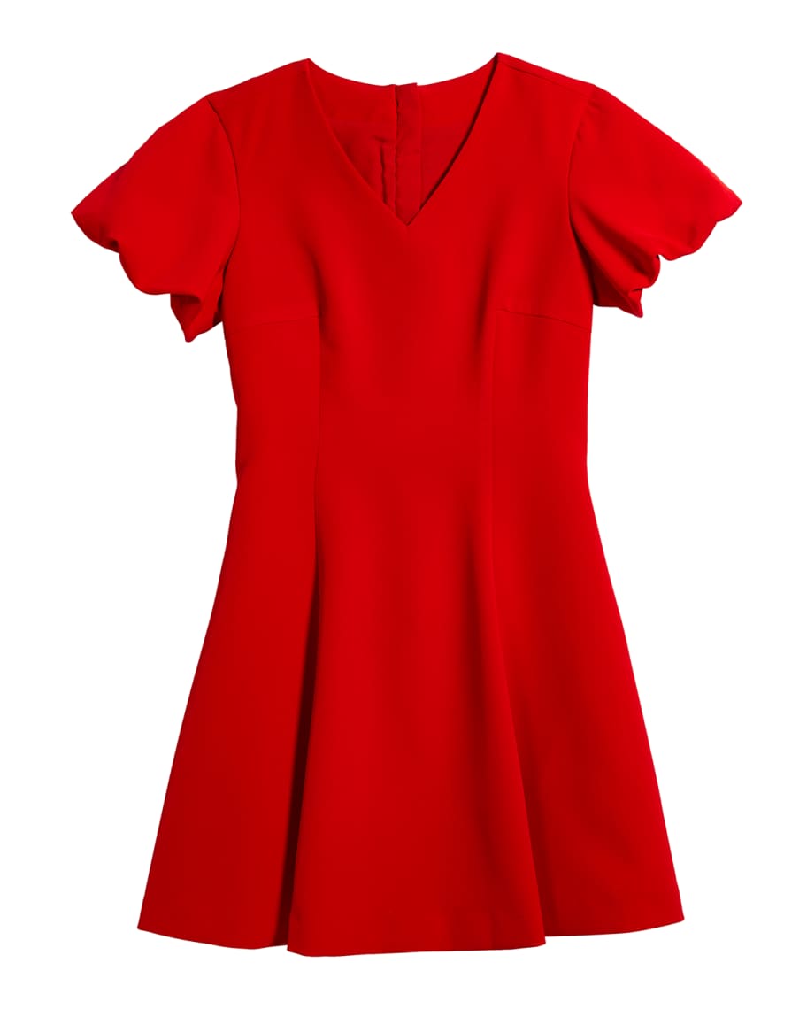 Milly Minis Amelia Cady Puff Sleeve Dress Size 7 18 Neiman Marcus