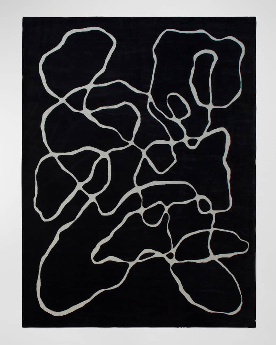 William D. Scott for Global Views Squiggle Hand-Tufted Rug, 8' x 10 ...