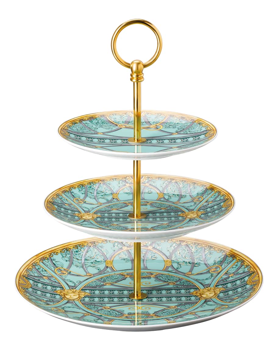 Versace Scalla Palazzo Verde 3-Tier Stand | Neiman Marcus