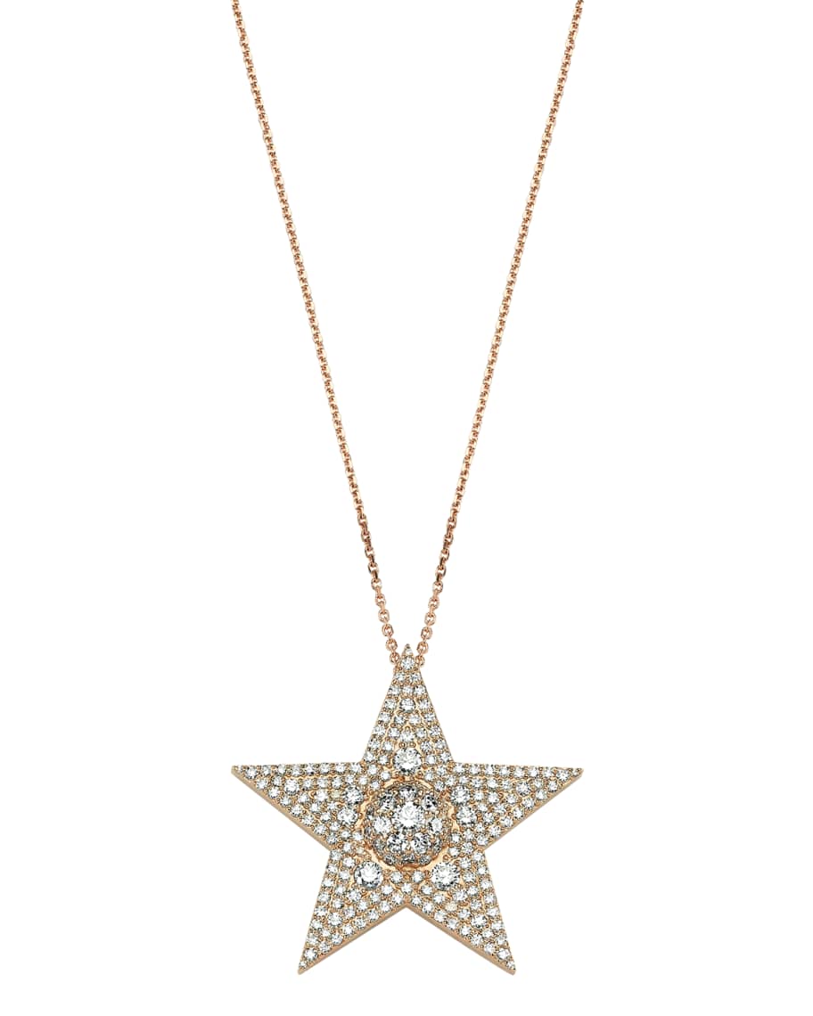 BeeGoddess Sirius Star 14k Diamond Large Pendant Necklace | Neiman Marcus