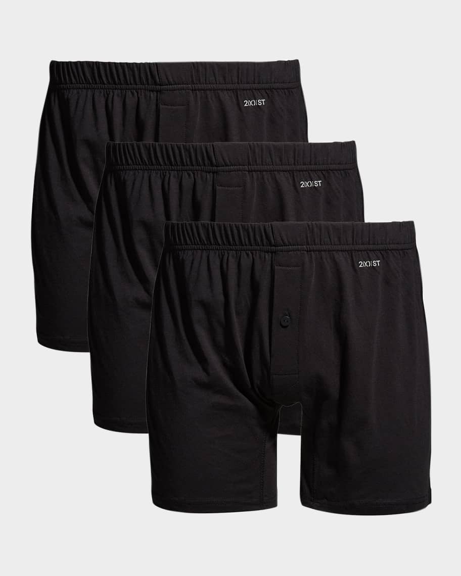 2Xist Men's 3-Pack Pima Cotton Knit Boxers | Neiman Marcus