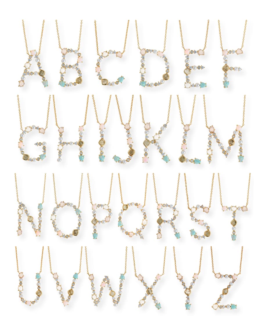 Tai Opal Monogram Necklace | Neiman Marcus