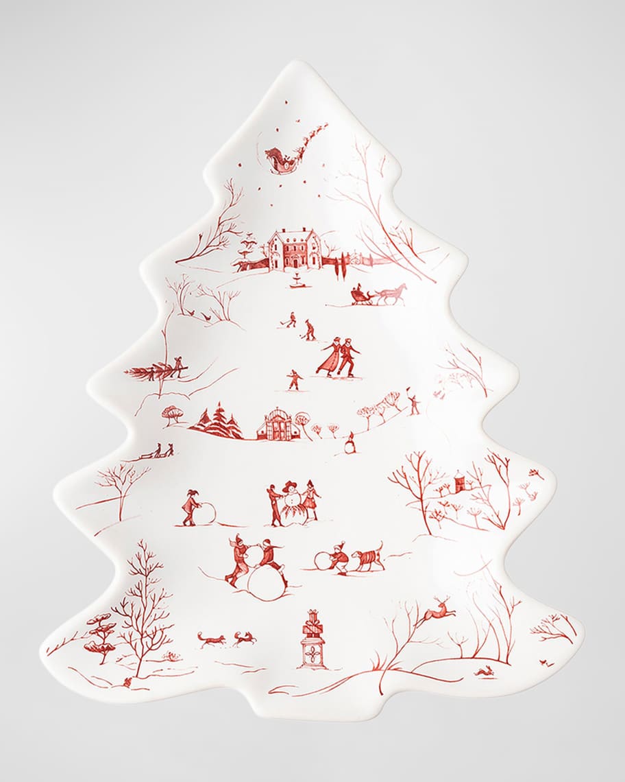 Juliska Country Estate Winter Frolic 10" Tree Tray | Neiman Marcus