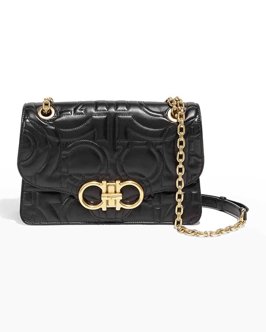 Ferragamo Quilted Gancini Shoulder Bag Neiman Marcus