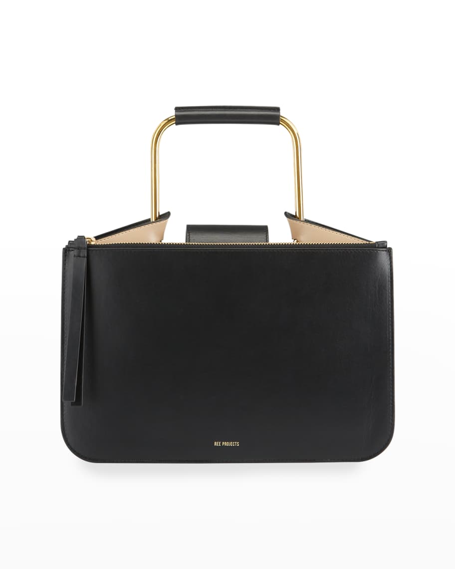 Ree Projects Tess Small Leather Pump Top-Handle Bag | Neiman Marcus
