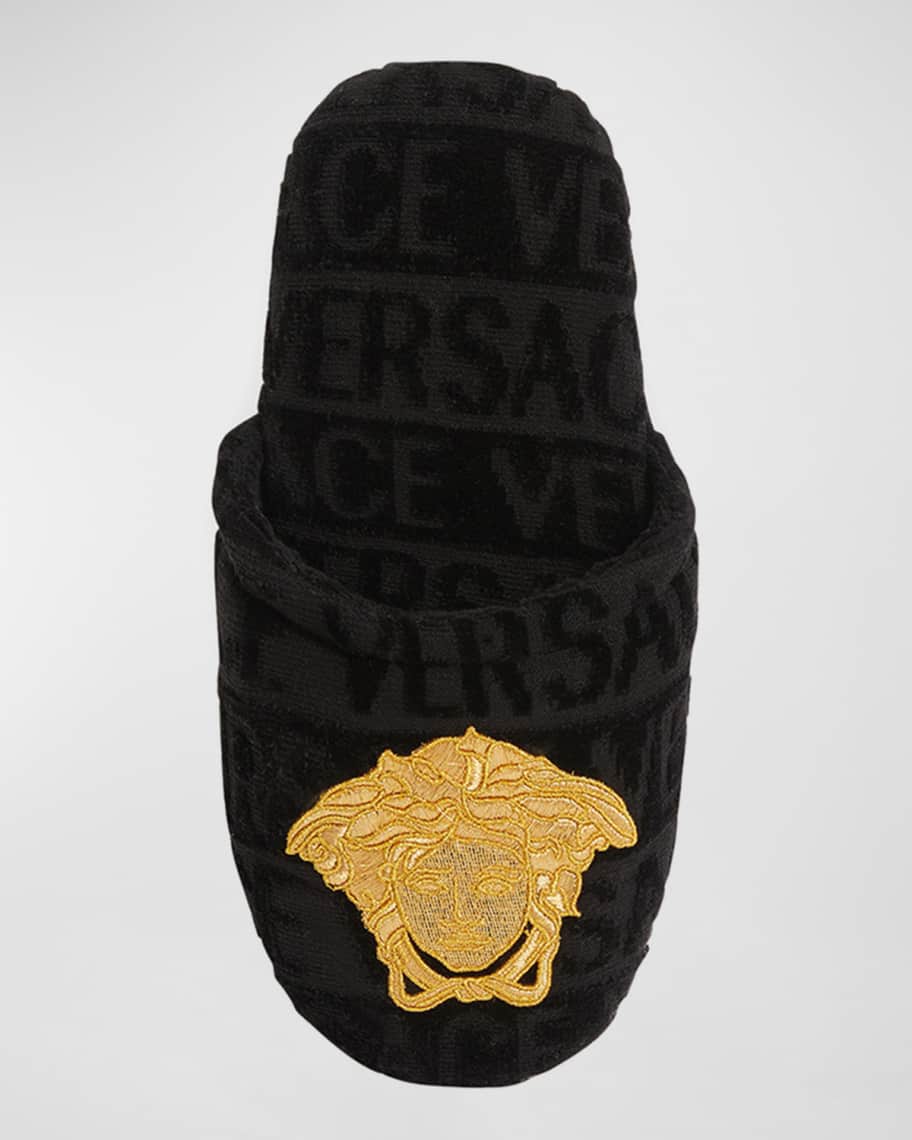 Versace Men's Medusa Logomania Slippers | Neiman Marcus